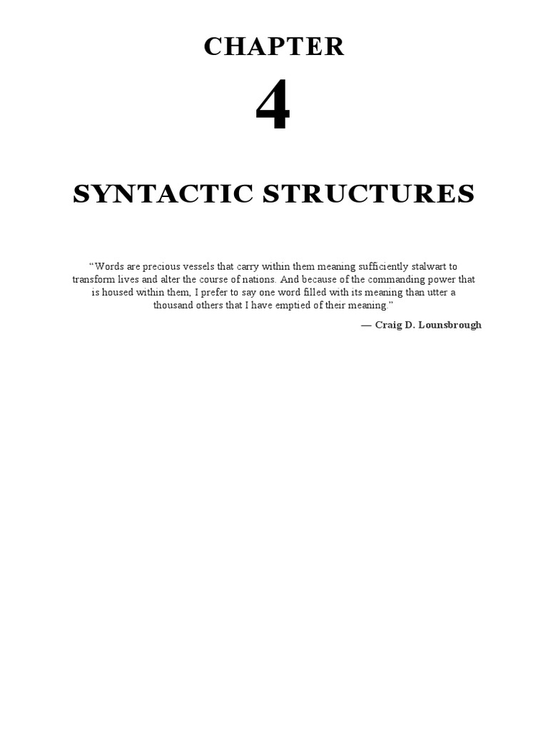 CHAPTER-4-Structures-...Syntactic-Structures | PDF