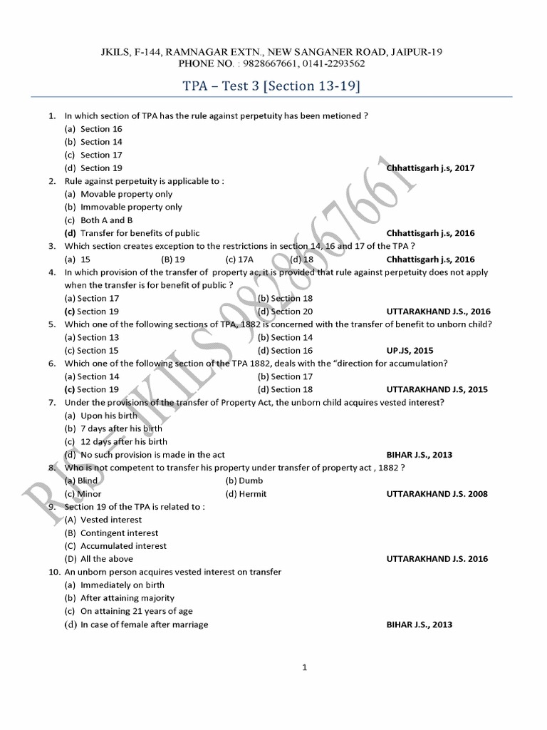 TPA - Test 3 (Section 13-19) | PDF