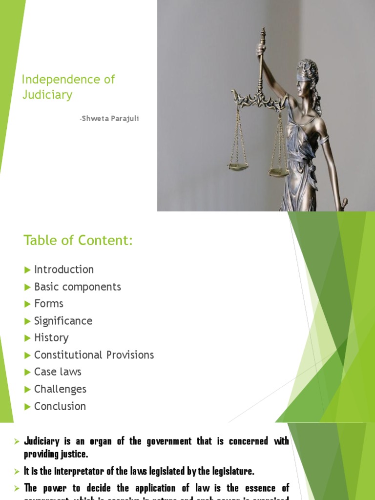 Independence of Judiciary | PDF
