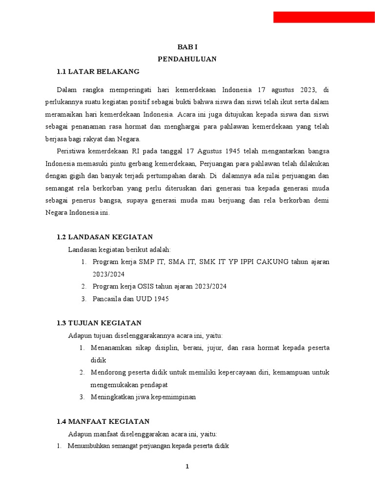 LPJ 17 Agustus | PDF