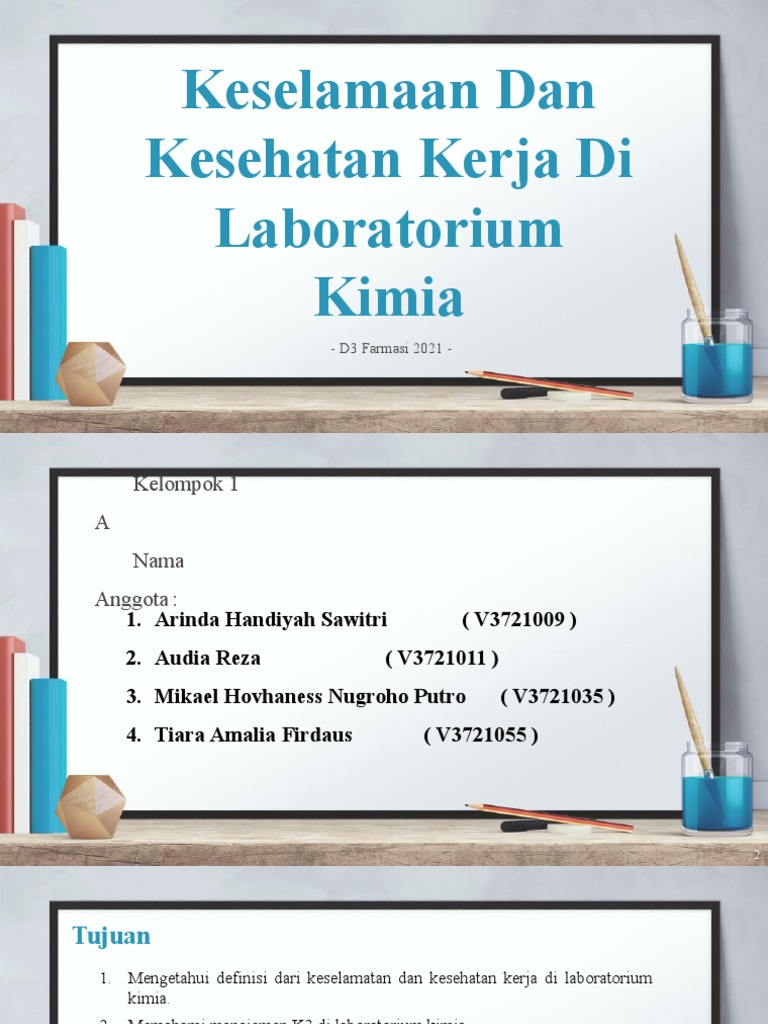 Kelompok 1 Kelas A Ppt K3 Di Laboratorium Kimia Pdf