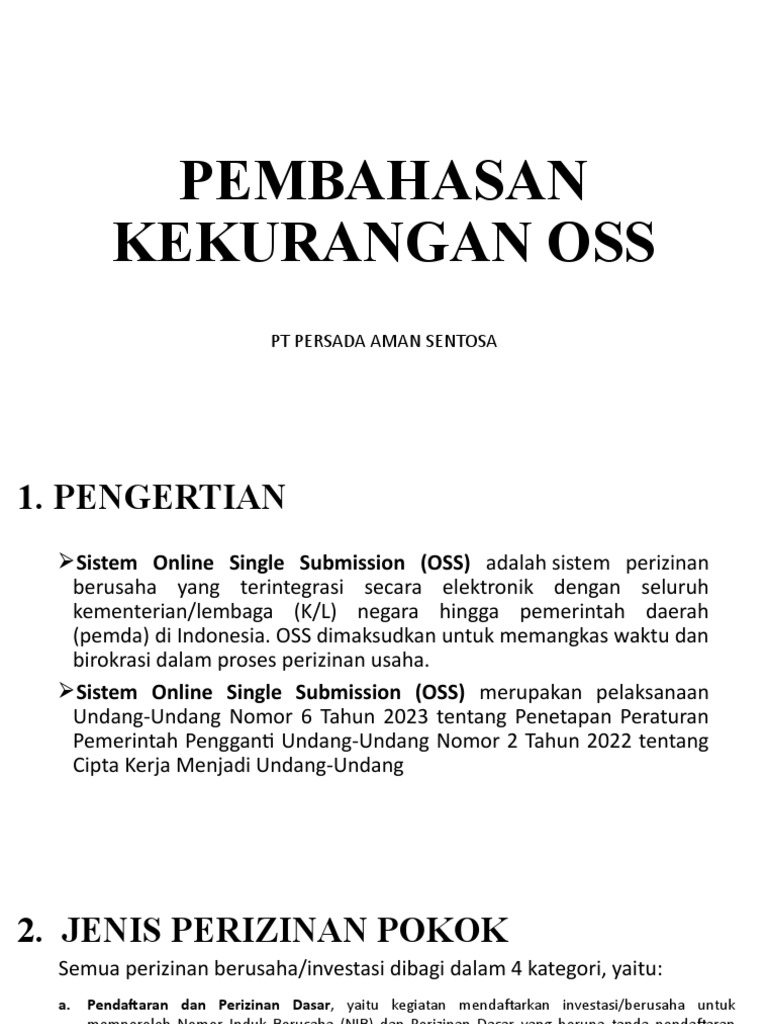 Pembahasan Kekurangan Oss | PDF