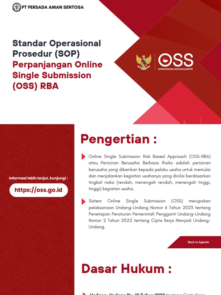 SOP Perpanjangan PB Di OSS | PDF