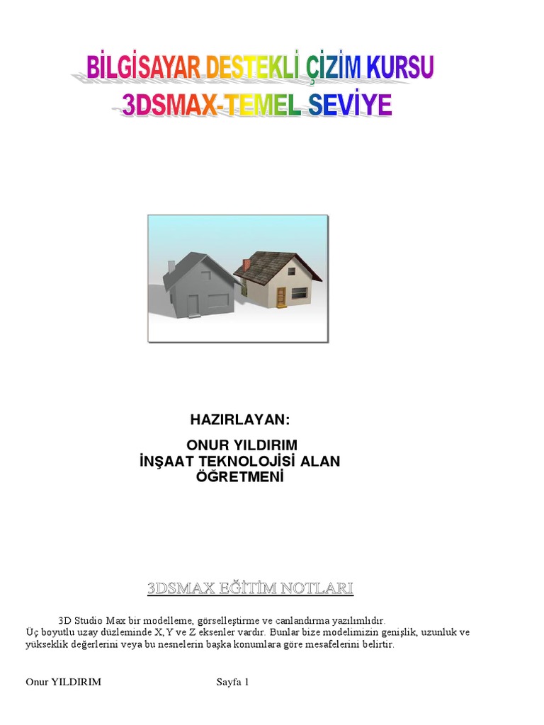 3dsmax Eği̇ti̇m Notlari | PDF
