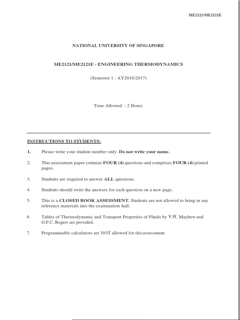 1617sem1-Me2121 Me2121e | PDF | Entropy | Gases