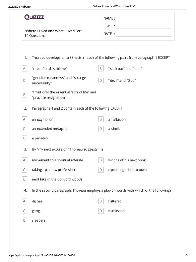 Where I Lived and What I Lived For - Walden | Download Free PDF | Henry ...