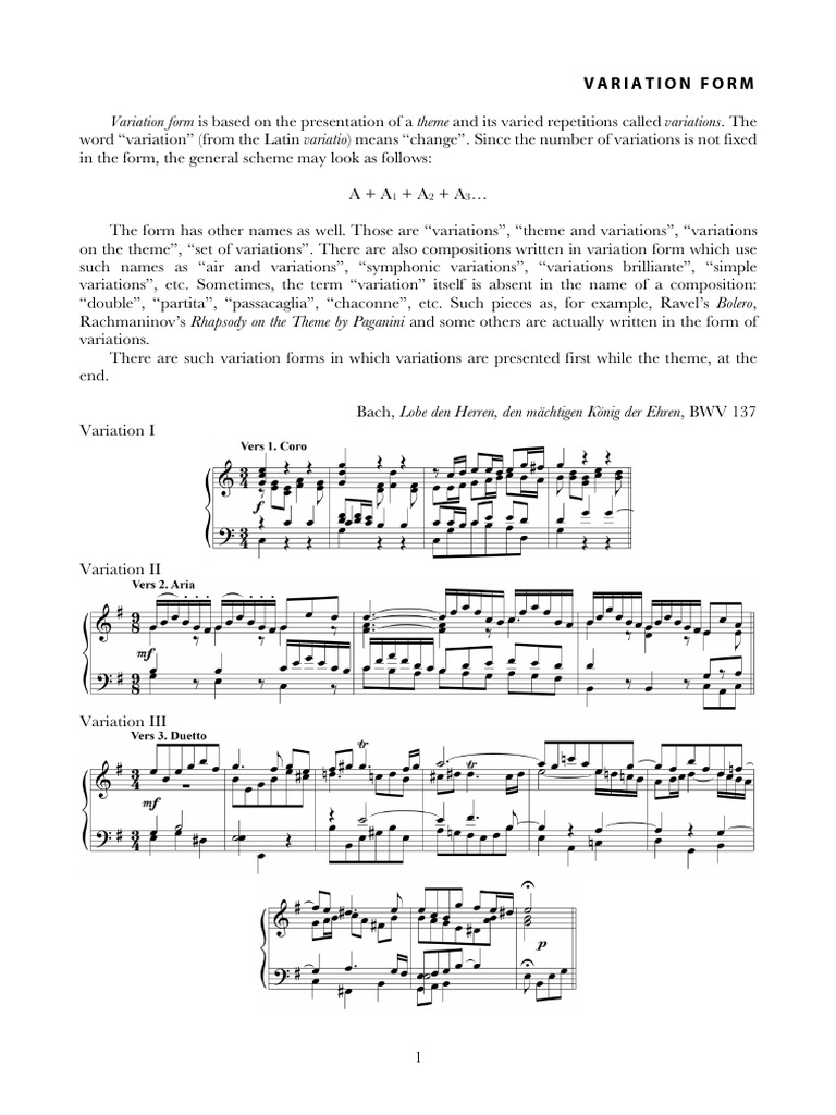 Topic 7. Variation Form (Text) | PDF