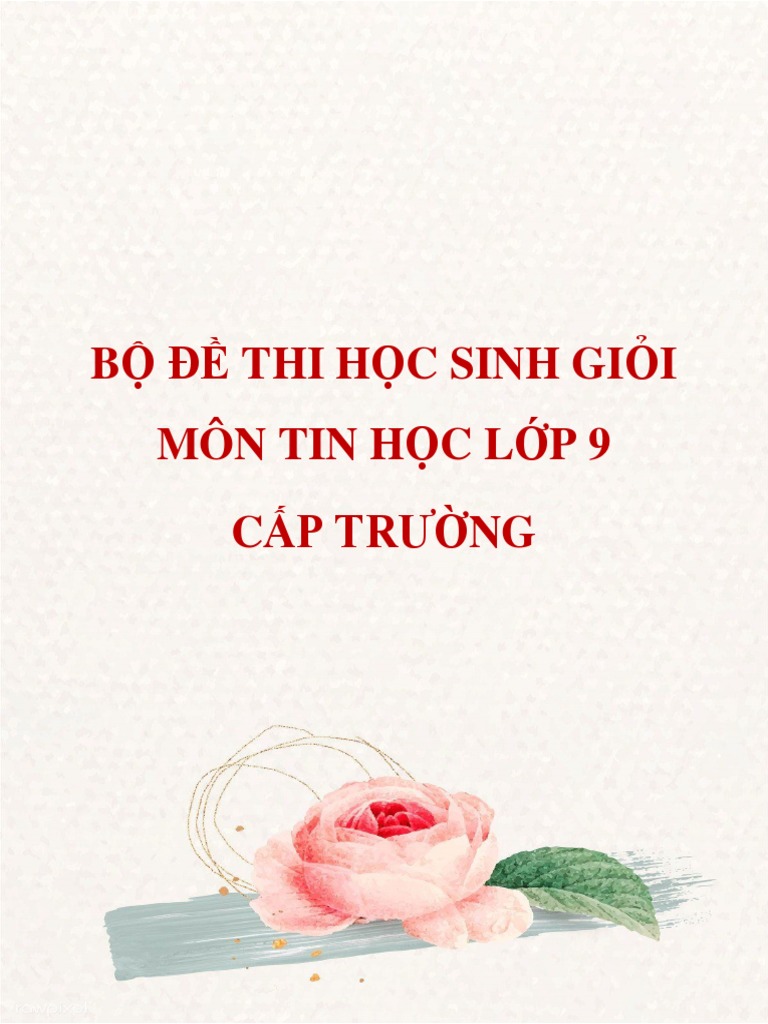 Tailieuxanh Bo de Thi Hoc Sinh Gioi Mon Tin Hoc Lop 9 Cap Truong | PDF