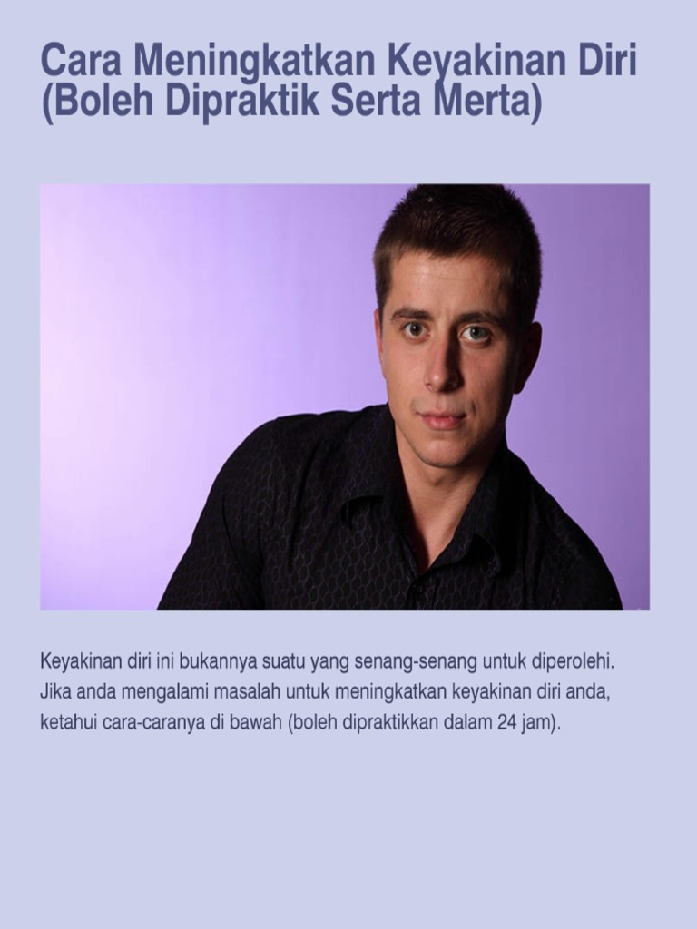 Cara Meningkatkan Keyakinan Diri - Compressed | PDF