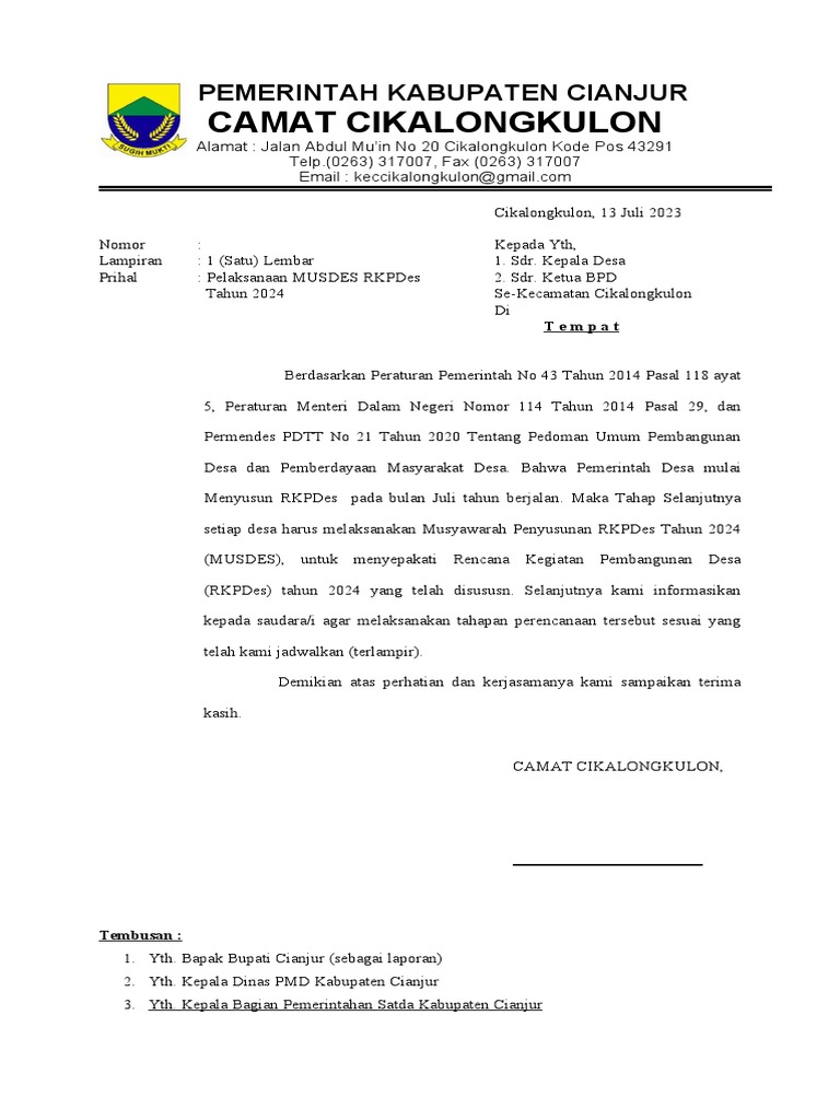 Musdes Rkpdes Cikalong | PDF