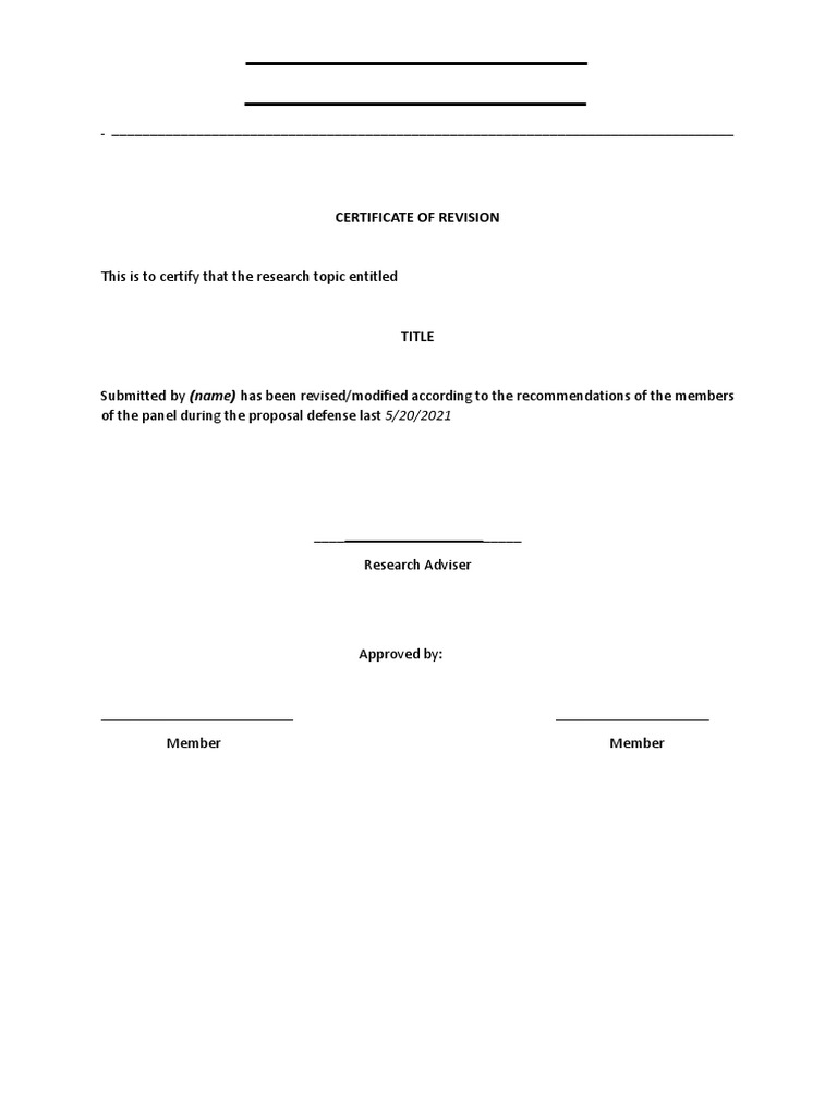 Cert of Revision | PDF | Business | Finance & Money Management