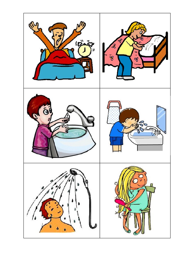 Flashcard Daily Routine | PDF