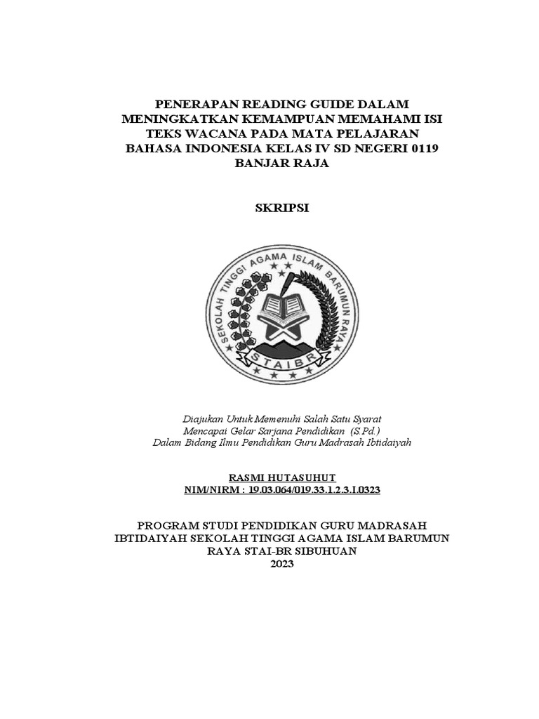 Cover Skripsi | PDF