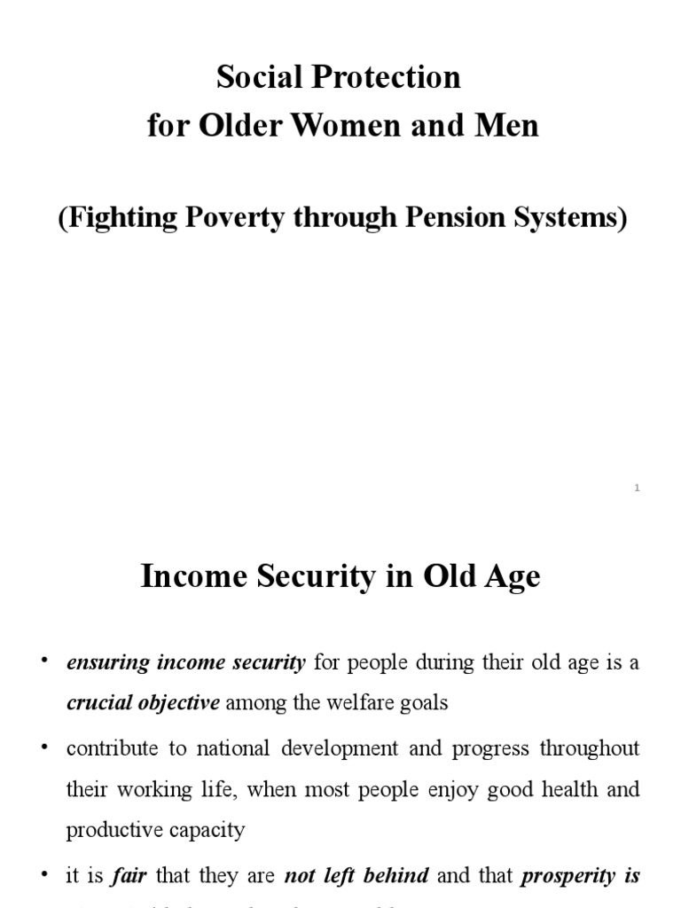 Old Age PowerPoint Presentation | PDF | Cost Of Living | Pension