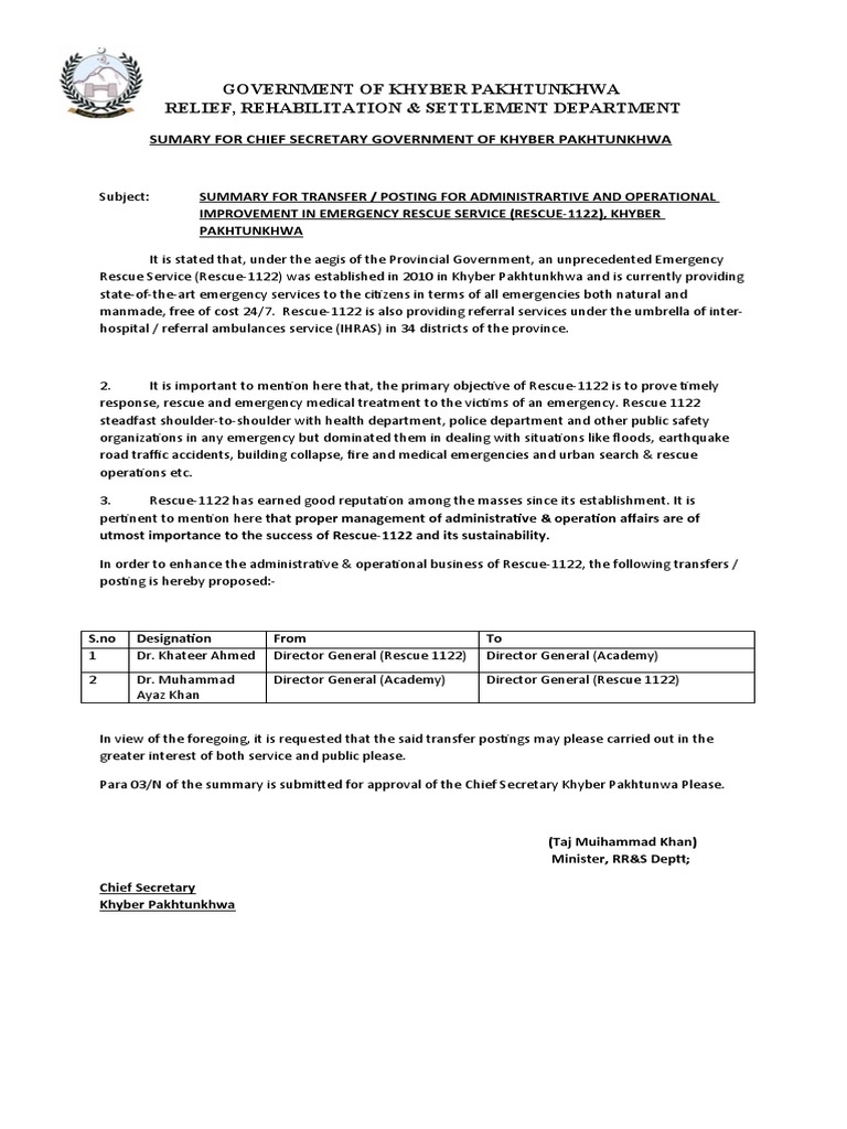 Government of Khyber Pakhtunkhwa | PDF