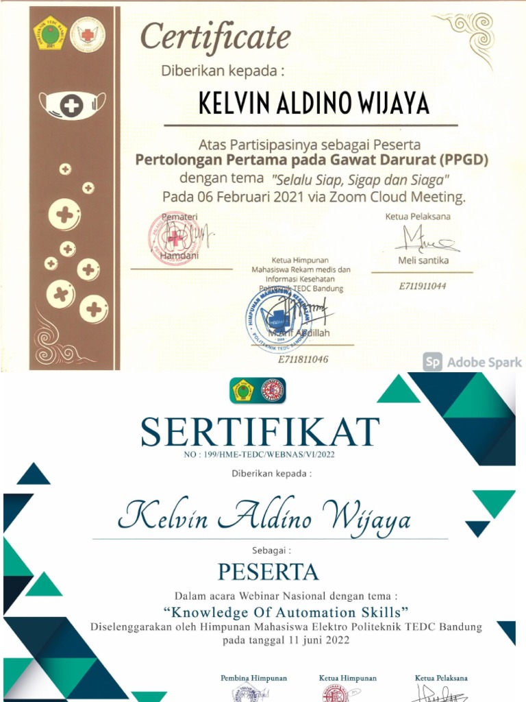 Dokumen Sertifikat Pdf