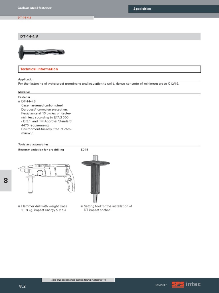 FR-flat-roof-EN Spike Twister DT-14-4.8x38 | PDF | Drill | Steel