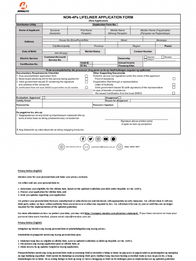Lifeline Application - Non4psrev | PDF | Social Science | Computers