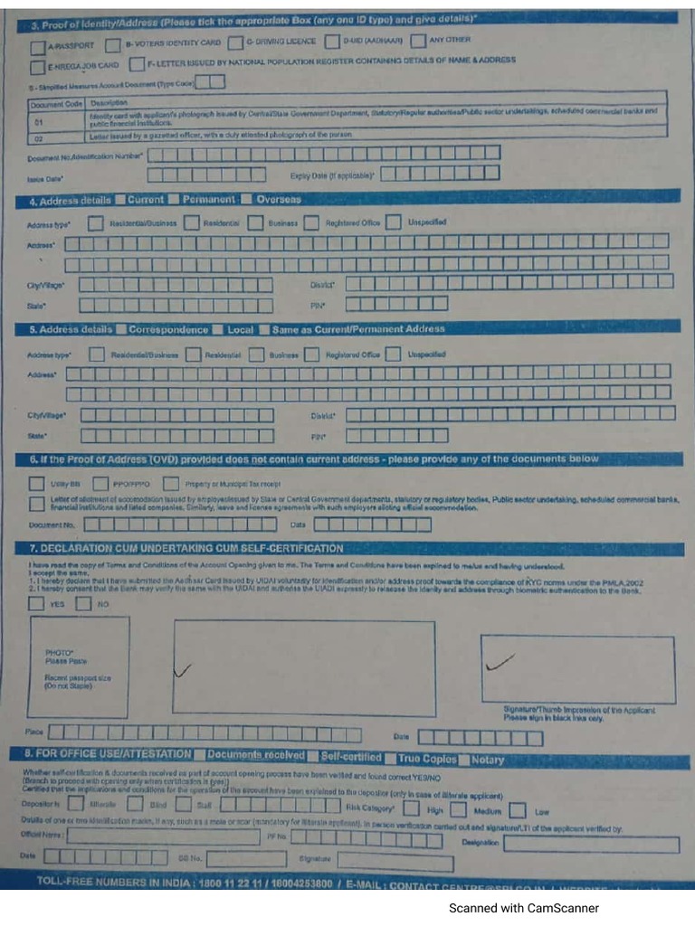 Sbi Form | PDF