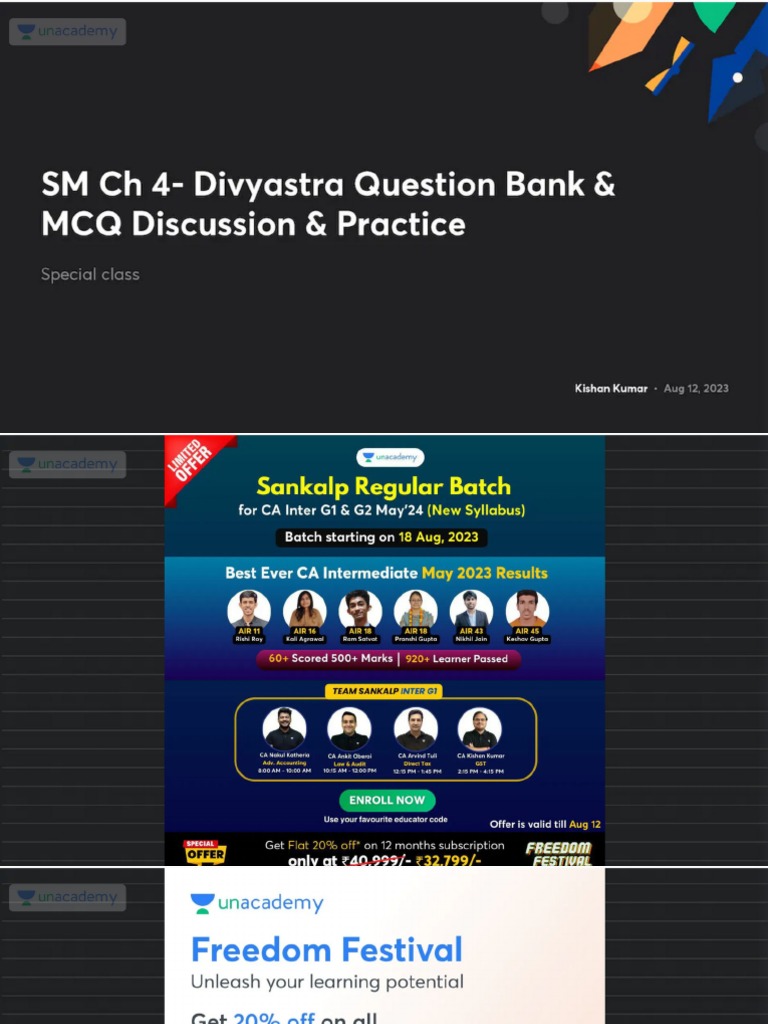 SM CH 4 Divyastra Question Bank MCQ Discussion Practice No Anno | PDF