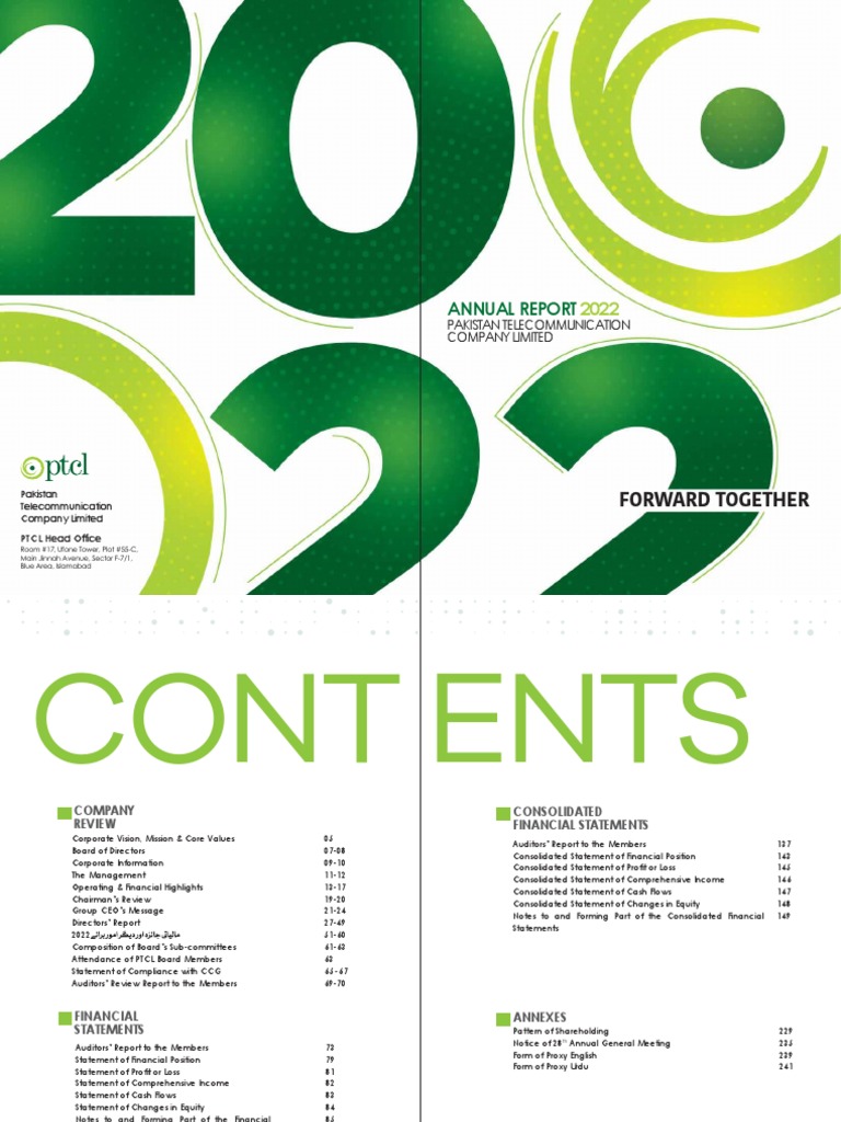 PTCL 2022 Return on Equity Analysis | PDF