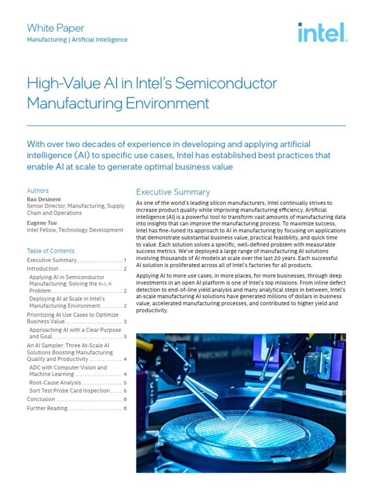 Ai in Semiconductor Manufacturing Paper | PDF | Artificial Intelligence ...