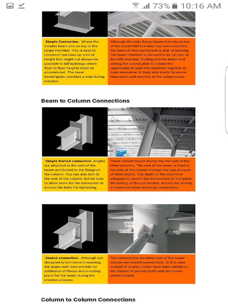 Steel Connection Notes | PDF