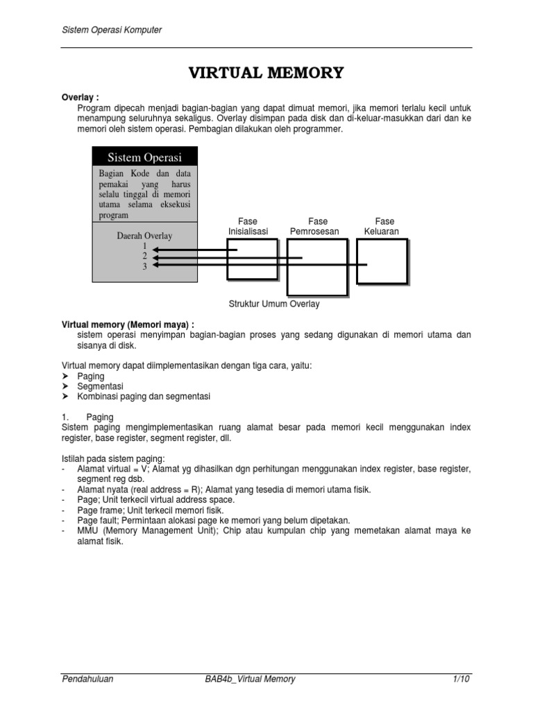 Virtual Memory: Sistem Operasi | PDF