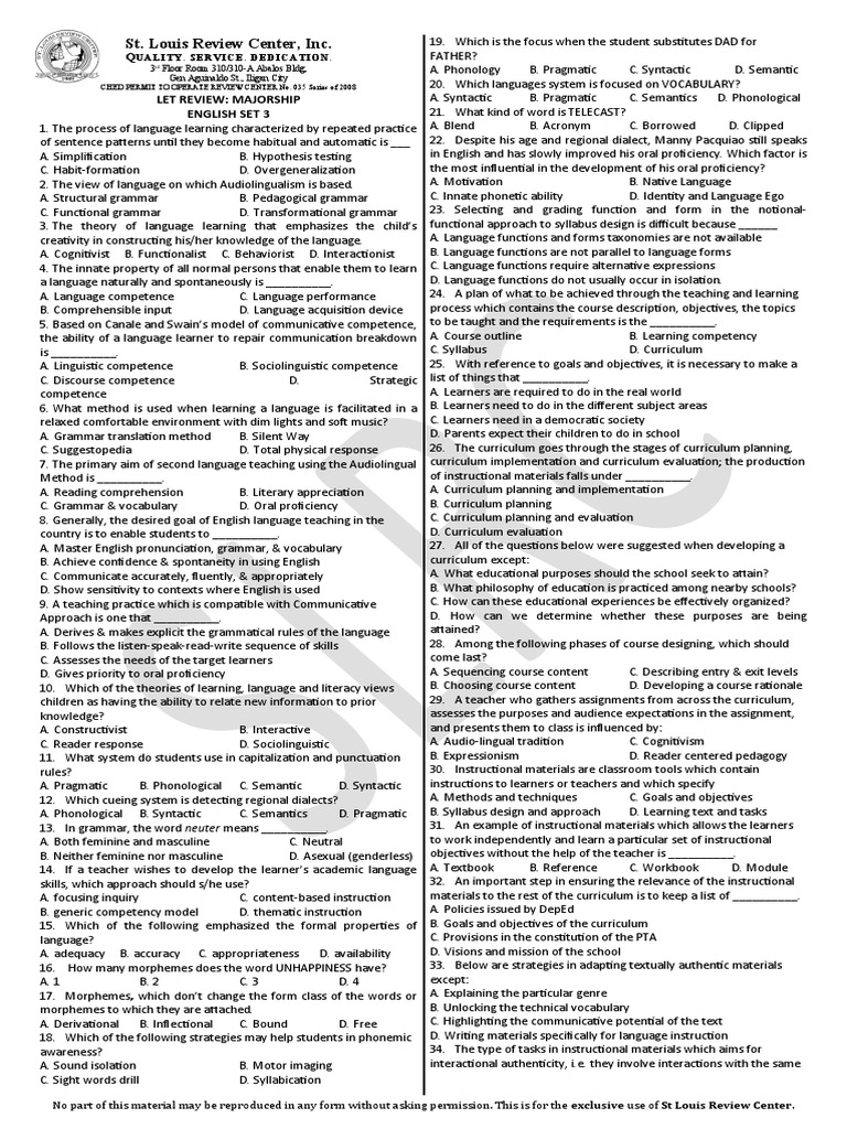 Specialization - LANGUAGE Revised2015 | PDF | Curriculum | Learning