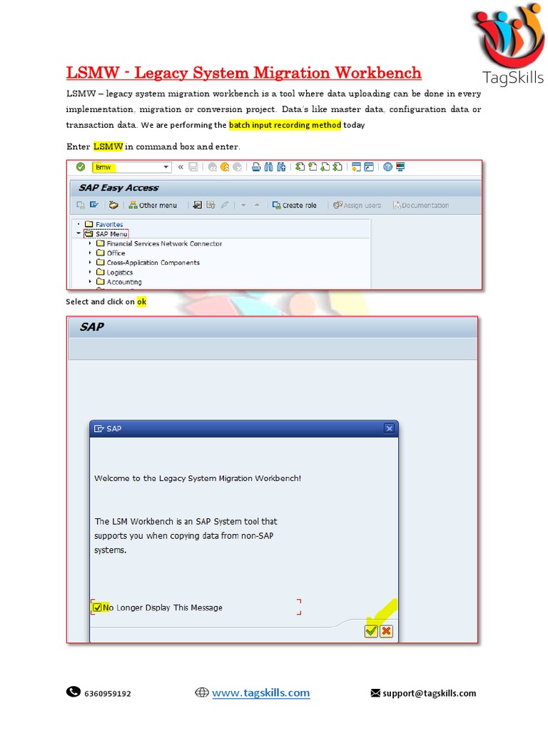 LSMW-Legacy System Migration Workbench Process in SAP MM | PDF ...