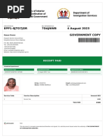 Epp1 Motvz8wp Immigration Receipt | PDF | Document | International Law