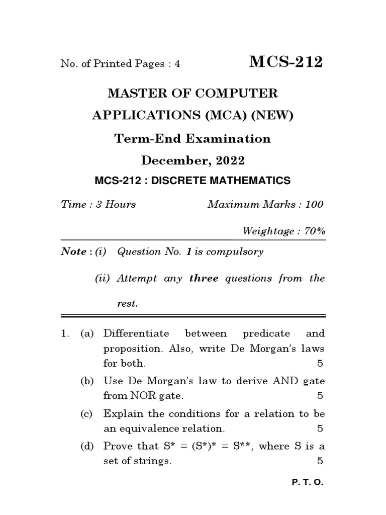 Descrete Mathematics Dec 2022 | PDF Descrete Mathematics Dec 2022 | PDF