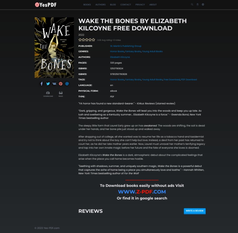 Wake The Bones by Elizabeth Kilcoyne | PDF