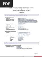 MSDS of Common Cements - Jan 2024 | PDF | Cement | Dermatitis