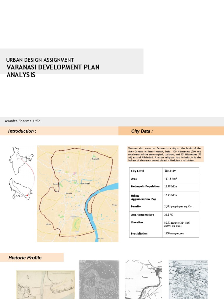 Varanasi Development Plan Analysis: Urban Design Assignment | PDF