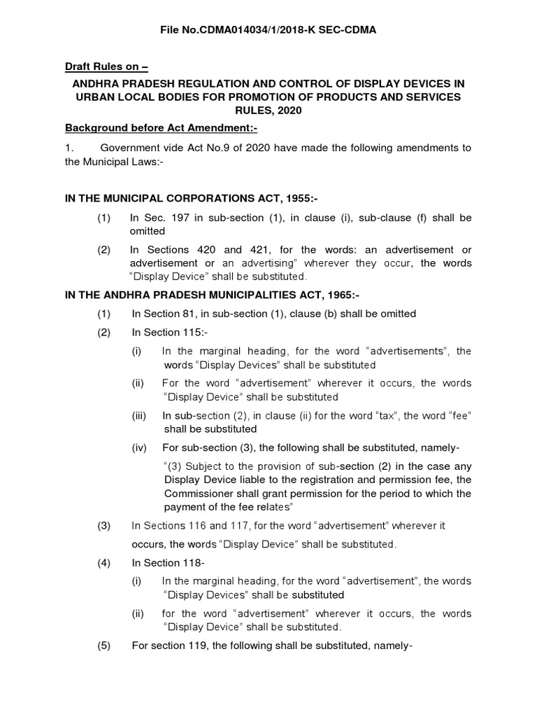 Draft Rules For | PDF