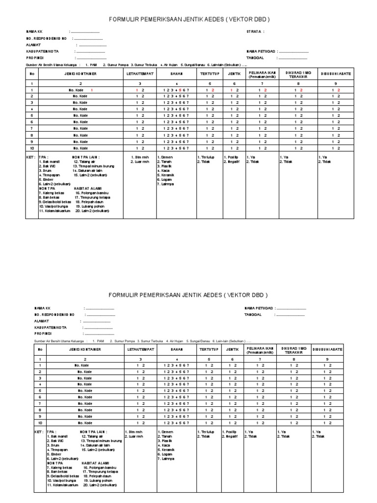 Form Jentik | PDF
