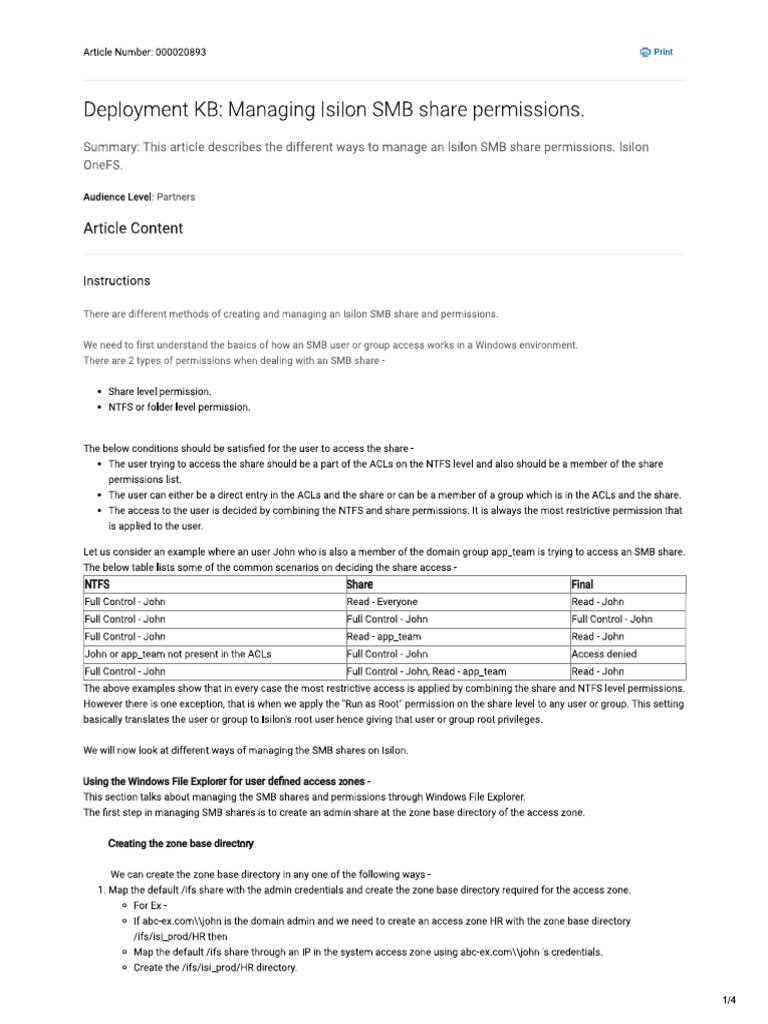 Powerscale SMB Permissions | PDF