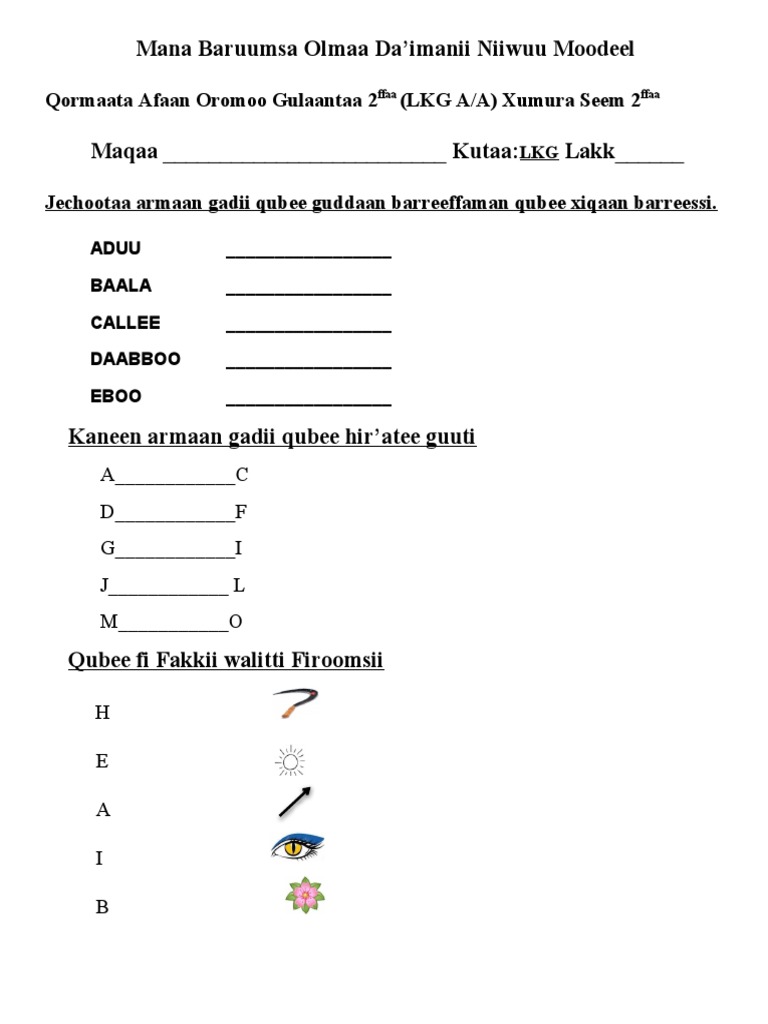 Mana Baruumsa Olmaa New Moodel | PDF