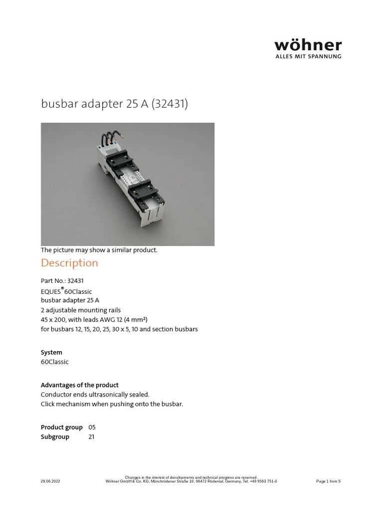 Woehner 32431000 | PDF
