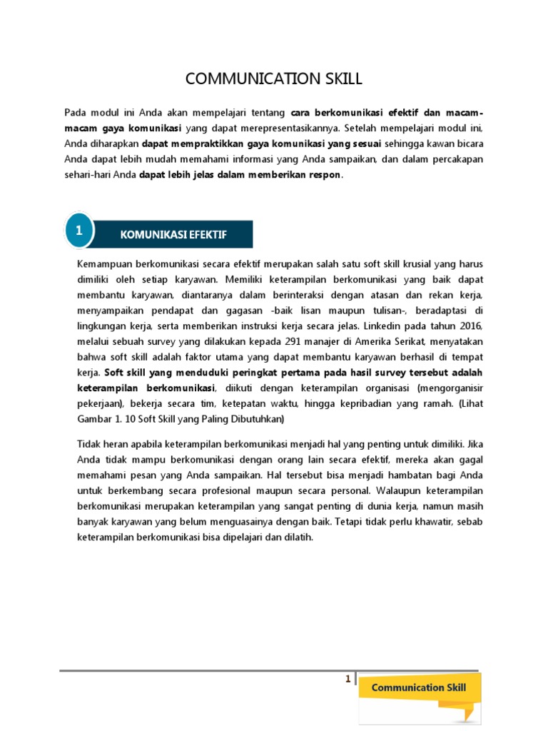 Modul Communication Skill | PDF