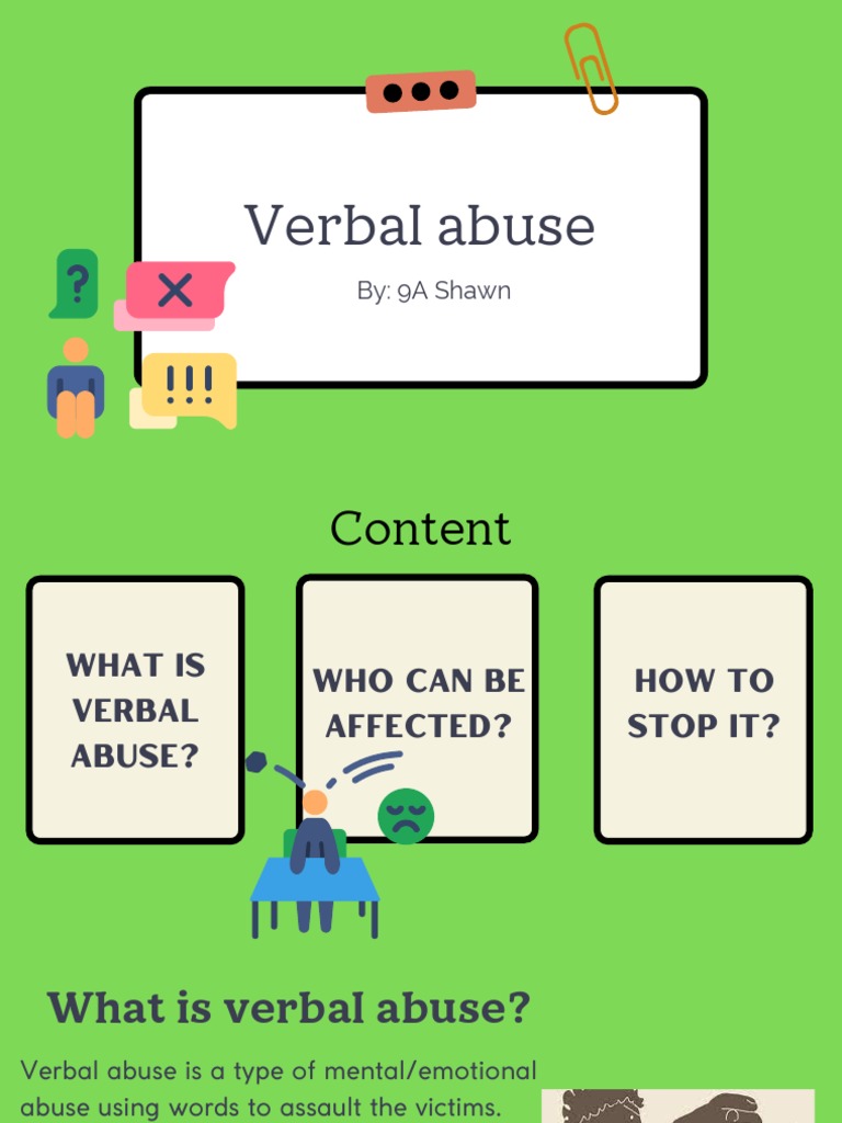 Verbal Abuse Presentation | PDF | Wellness