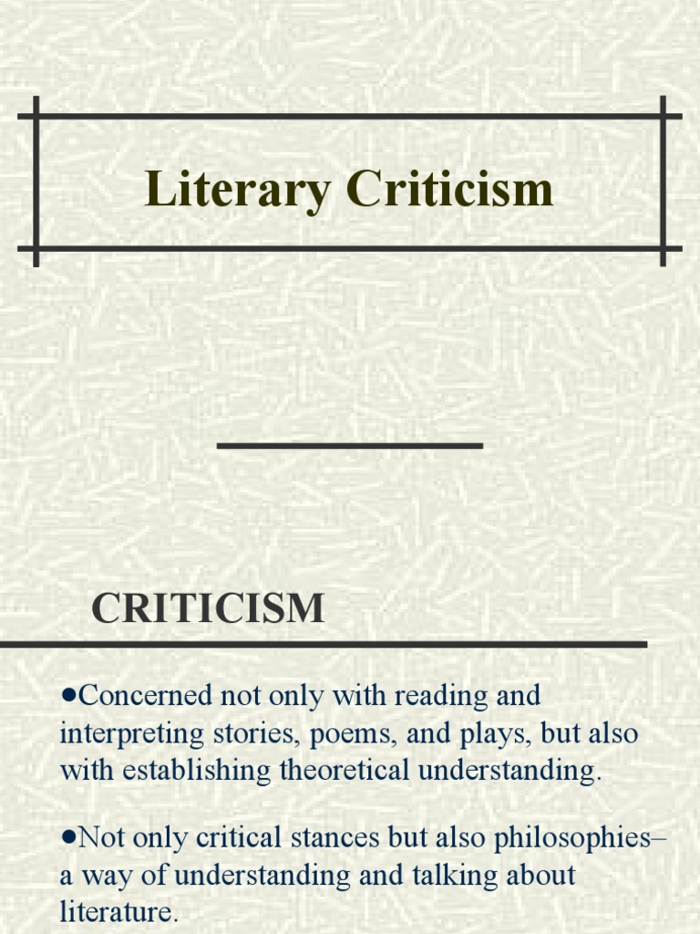 Approaches to Literary Criticism | PDF | Literary Criticism