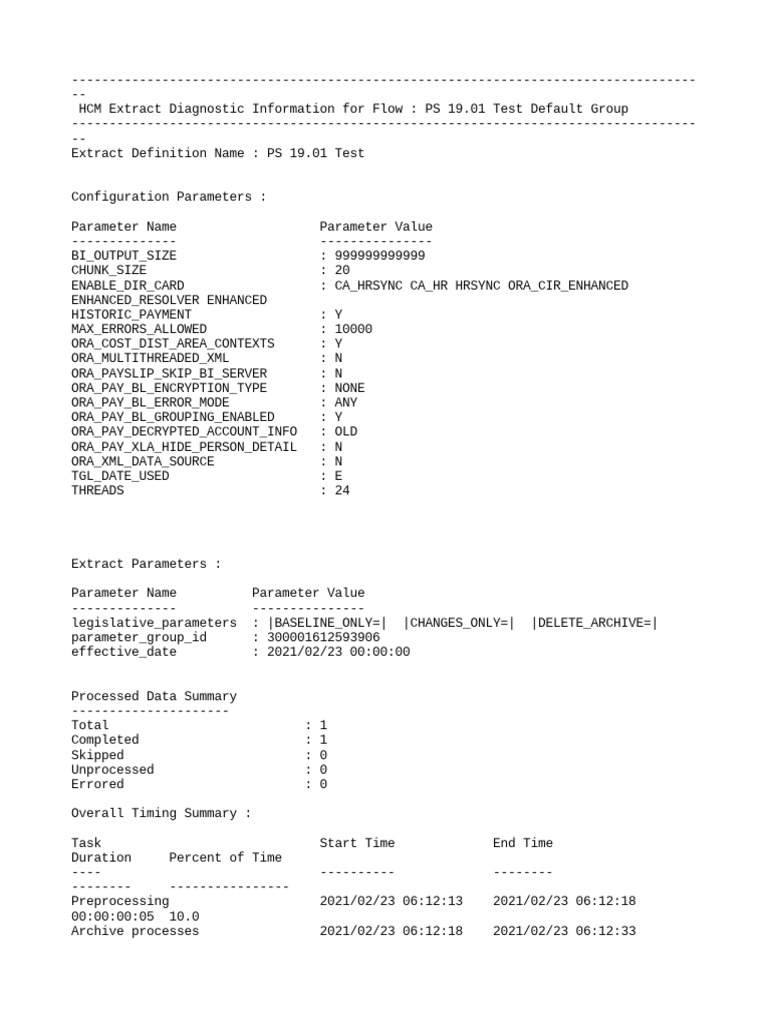 PS 19.01 Test Default Group Process Diagnostics Report | PDF | Xml ...