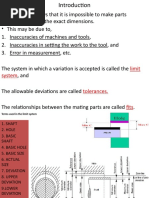 ISO Tolerance Chart h6 g6 H7 | PDF