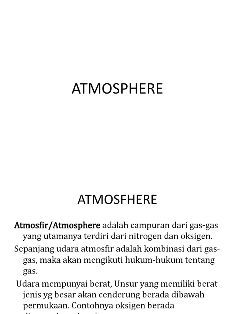 Struktur dan Sifat Atmosfer Bumi | PDF