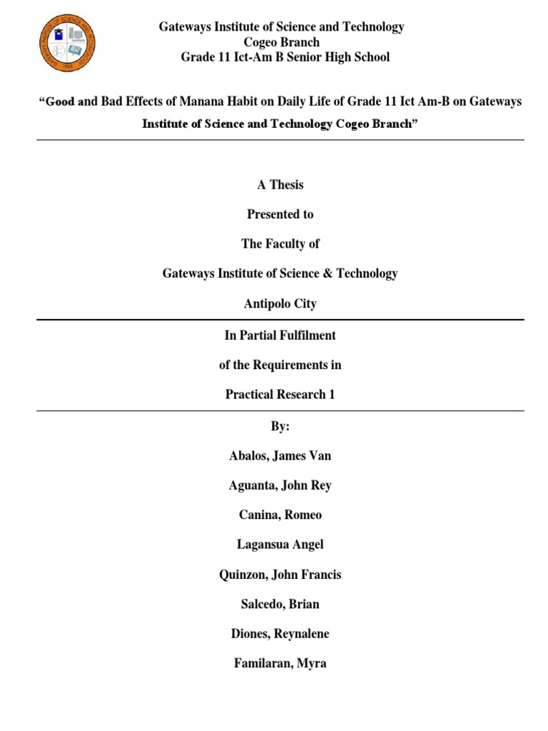 Practical Research | PDF | Survey Methodology | Procrastination