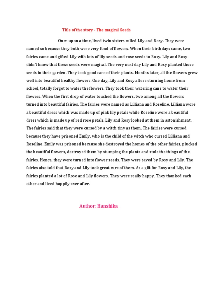 The Magical Seeds Story | PDF