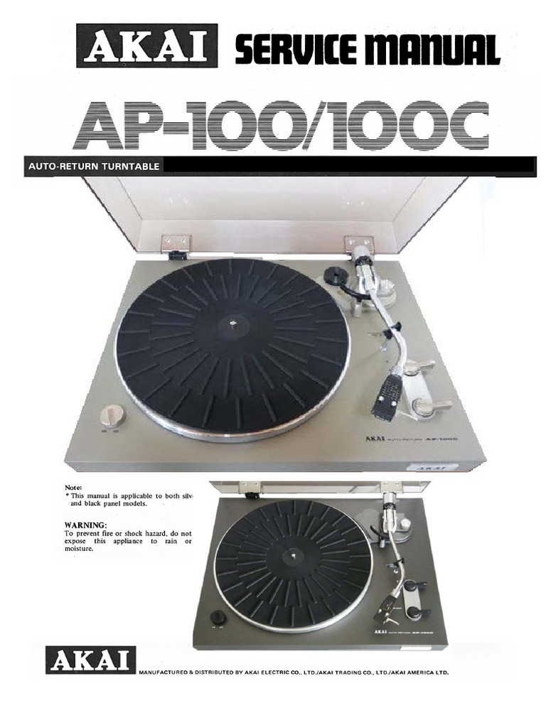 Ve Akai Ap-100 100c Service en | PDF