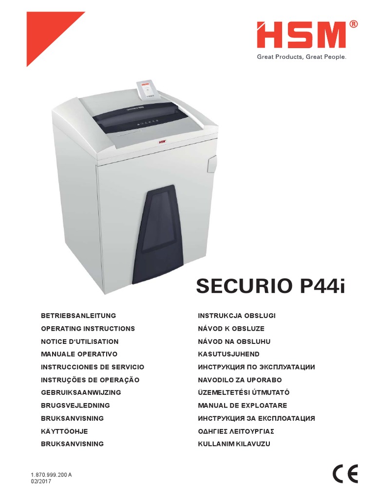HSM Manual Securio P44i | PDF